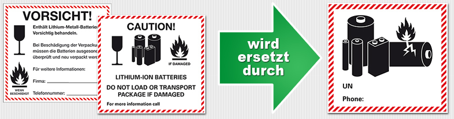 ADR 2017 – neue Gefahrgutkennzeichnung von Lithium-Batterien